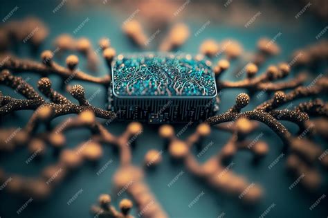 인공지능 신기술 과학 미래 추상적인 인간의 두뇌 Ai 기술 Cpu 중앙처리장치 칩셋 빅데이터 머신러닝과 사이버 마인드 지배