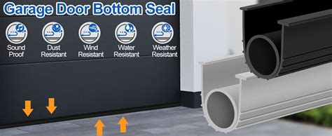 Myfamirea Garage Door Bottom Seals Rubber 164ft Weather Stripping