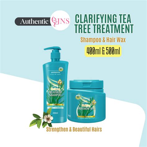 Watson Clarifying Tea Tree Treatment Shampoo 400ml And Treatment Wax