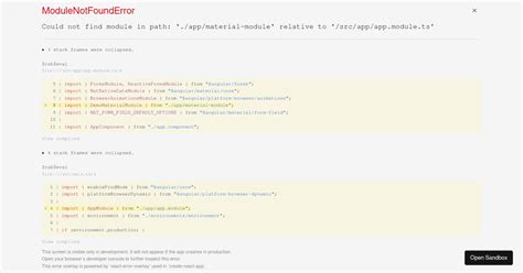 angular material table example codesandbox