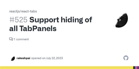 Support Hiding Of All Tabpanels · Issue 525 · Reactjsreact Tabs · Github