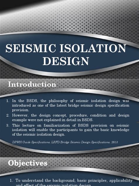 Understanding Seismic Isolation Design Basic Principles Applications