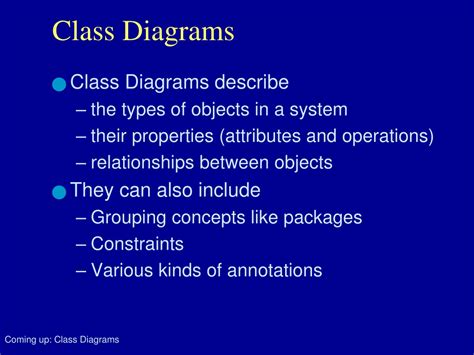 Ppt Objects Classes And Basic Class Diagrams Powerpoint