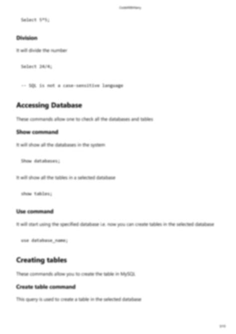SOLUTION Mysql Cheatsheet Codewithharry Studypool