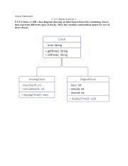 Creating Effective UML Class Diagrams For Clocks And Cars Course Hero