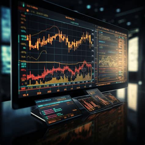 Image Stock Market Analysis Candlestick Graph And Financial Chart On Virtual Screen Stock