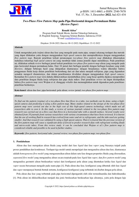 pdf two phase flow pattern map pada pipa horizontal dengan permukaan