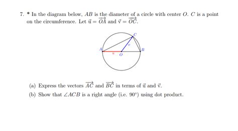 Solved In The Diagram Below AB Is The Diameter Of A Chegg