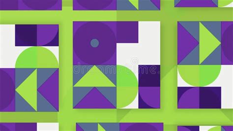 stylish animation with colorful geometric shapes motion stock