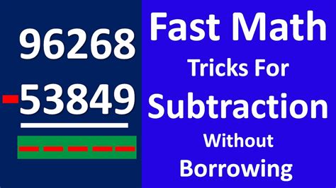 Fast Maths Trick For Subtraction Without Borrowing Vedic Maths Trick