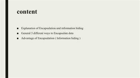 Encapsulation and inheritance | PPTX | Programming Languages | Computing