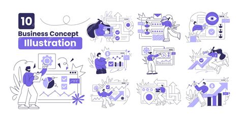 Premium Vector Business Concept Illustration Set Vector Isolated Concept Metaphor Illustration