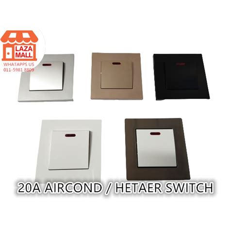 SPECIAL AIRCOND WATER HEATER ALL IN 1 20A 45A AC SWITCH SOCKET PLUG SOCKET 1GANG SUIS