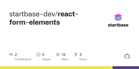 GitHub Startbase Dev React Form Elements