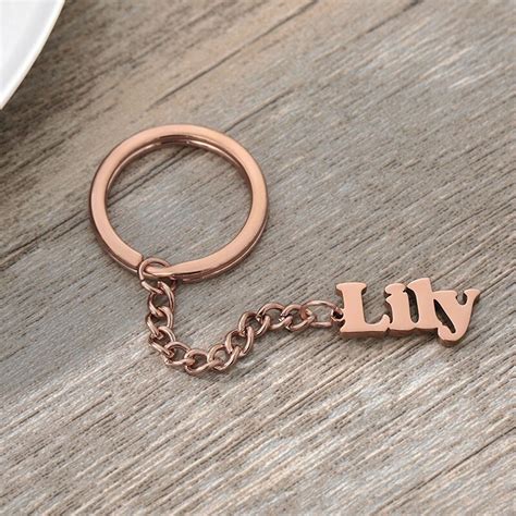 personalized key chain ring custom name key chain ring car etsy