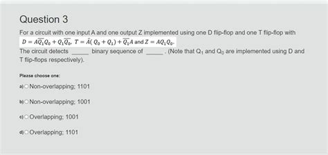 Solved Question For A Circuit With One Input A And One Chegg Com