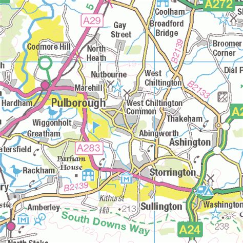West Sussex County Map Xyz Maps