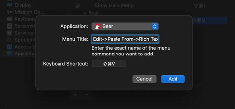 How To Set A Keyboard App Shortcut On Macos Along With Submenus