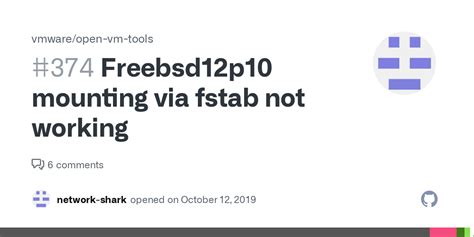 Freebsd P Mounting Via Fstab Not Working Issue Vmware Open Vm Tools GitHub