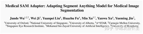 【sam 相关】medical Sam Adapter Adapting Segment Anything Model For Medical Image Segmentation 知乎