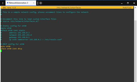 automate ip infusion ocnos configuration with ansible