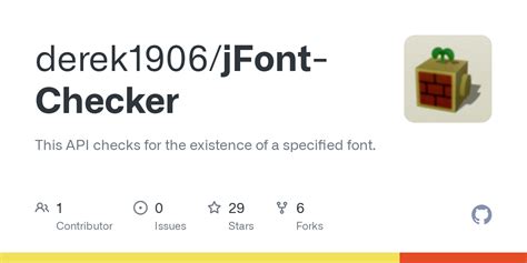 Github Derek1906jfont Checker This Api Checks For The Existence Of A Specified Font