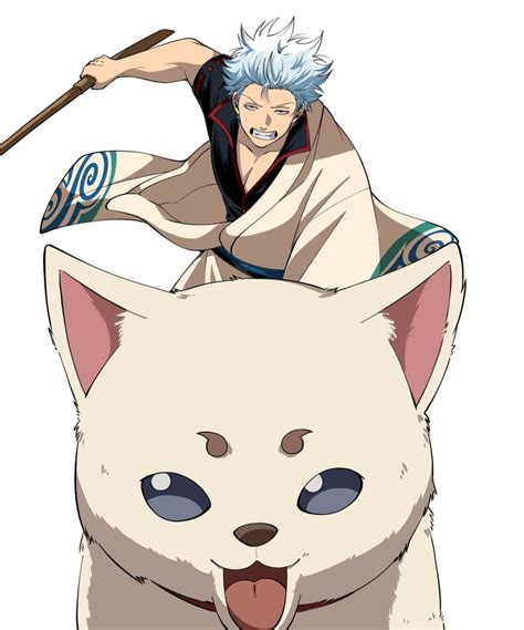 Sakata Gintoki And Sadaharu Gintama Drawn By Yubinui21 Danbooru