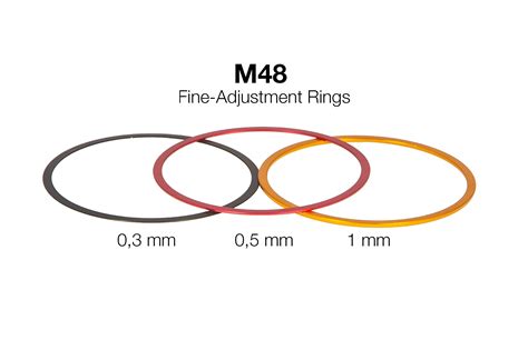 Baader M48 Fine Adjustment Ring Aluminium 0 3mm 0 5mm 1mm First Light Optics