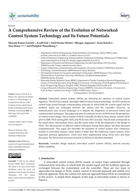 Pdf A Comprehensive Review Of The Evolution Of Networked Control