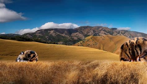 Exotic Bengal Cat Gracefully Lounging Amidst Velvet Twilight Exhibiting A Captivating Fusion Of
