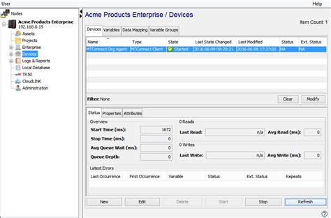 Verifying An MTConnect Device Configuration