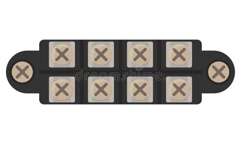 Terminal Block Connector For Joining Electrical Wires Stock Vector Illustration Of Power