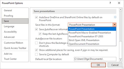 Save Presentations Microsoft PowerPoint