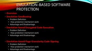 Emulation Based SW Protection PPT