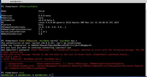 Powershell Core Beta 5 Linux Enter Pssession Cant Connect To Windows