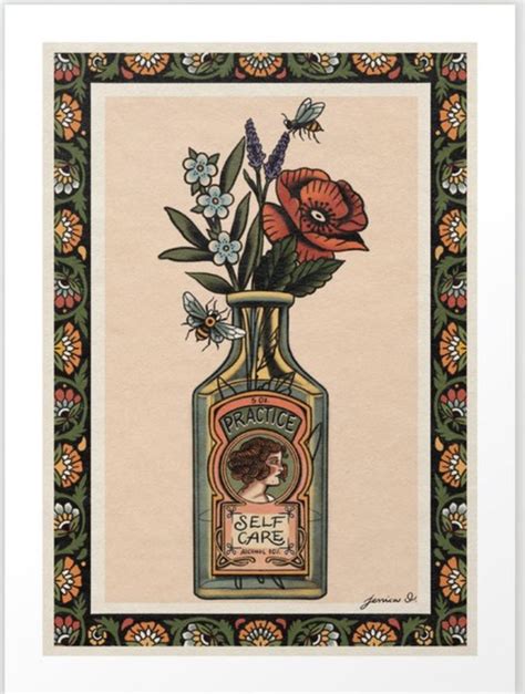 Practice Self Care Art Print By Jessica O Society6 Traditional