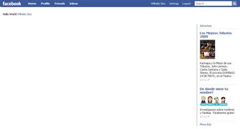 crear aplicación hello world en facebook con php