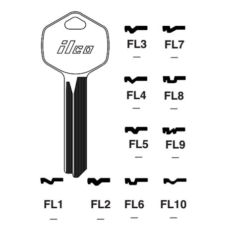 North American Ilco Fl10 Key Blank Falcon