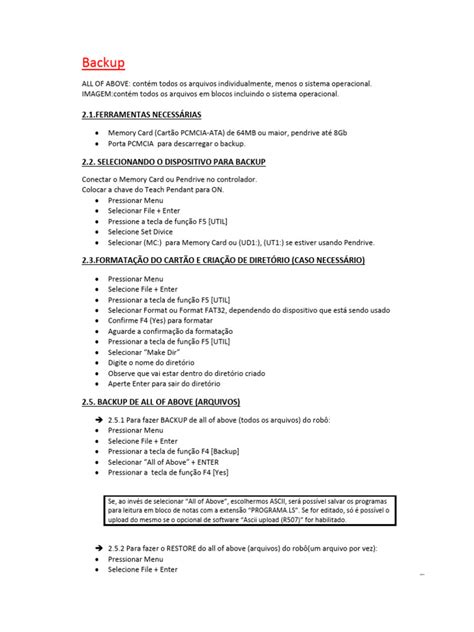 Backup Robot Fanuc Download Grátis Pdf Gestão De Dados Ciência Da
