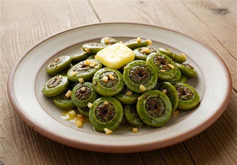 Sauteed Fiddleheads Stock Illustrations 1 Sauteed Fiddleheads Stock