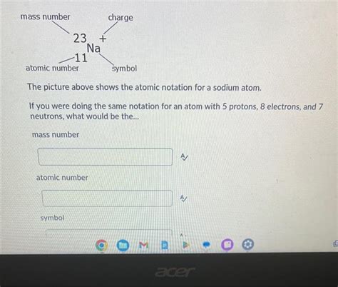 Solved The Picture Above Shows The Atomic Notation For A