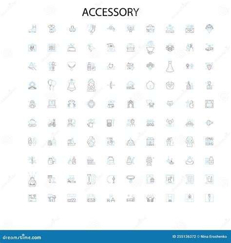 Accessory Icons Signs Outline Symbols Concept Linear Illustration