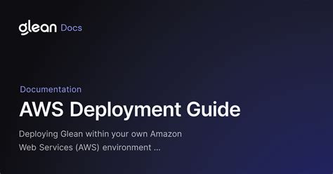 Aws Deployment Guide Glean Help Center