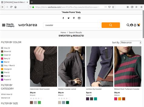 Storefront Search Features