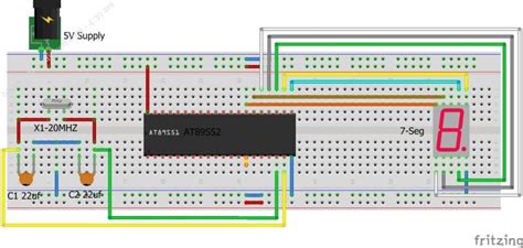 how to use microcontroller at89s52 for seven segment display