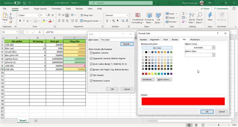 sử dụng style trong excel học excel cơ bản viettuts