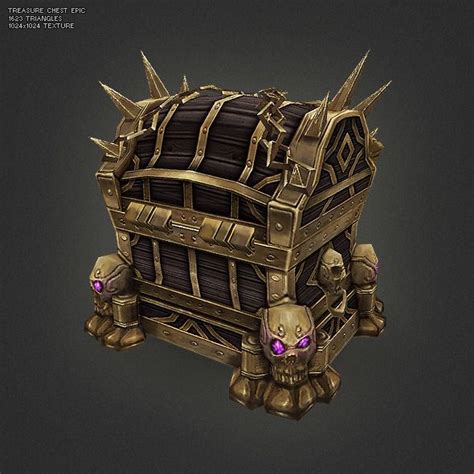 Low Poly Treasure Chest Set Low Poly Treasure Chest Poly