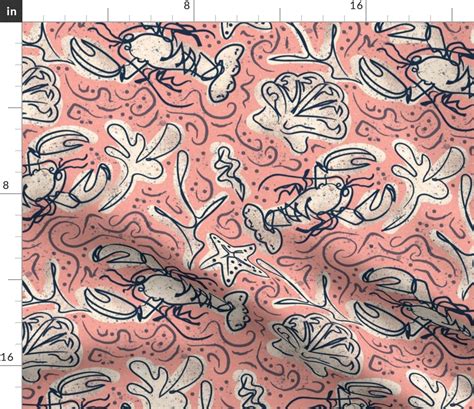Crustacean Creatures Fabric Spoonflower