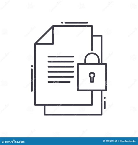 Confidencial Document Icon Linear Isolated Illustration Thin Line Vector Web Design Sign