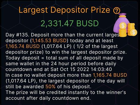🚨less Than 3 Hours 🚨 Deposit More Than 114553 Busd And At Least 1165